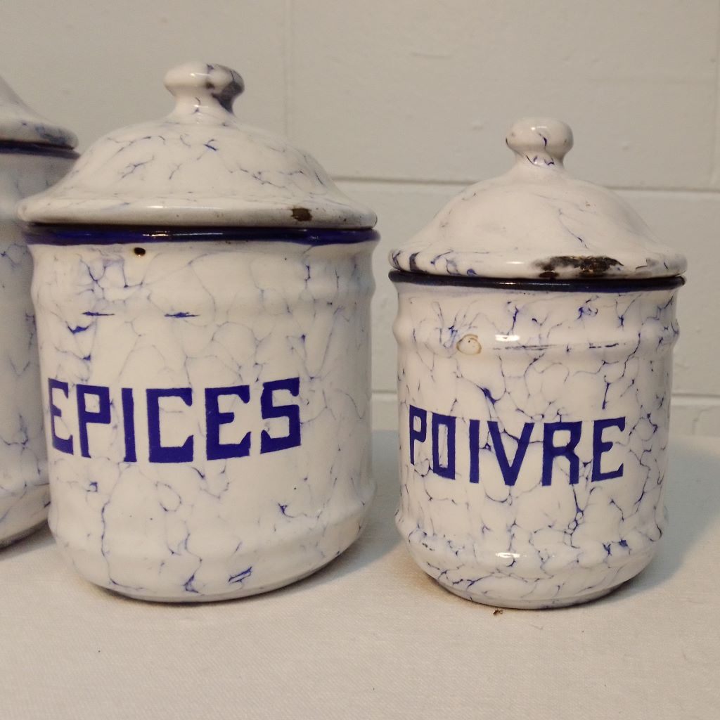 Enamel French Kitchen Canister Set – French Originals