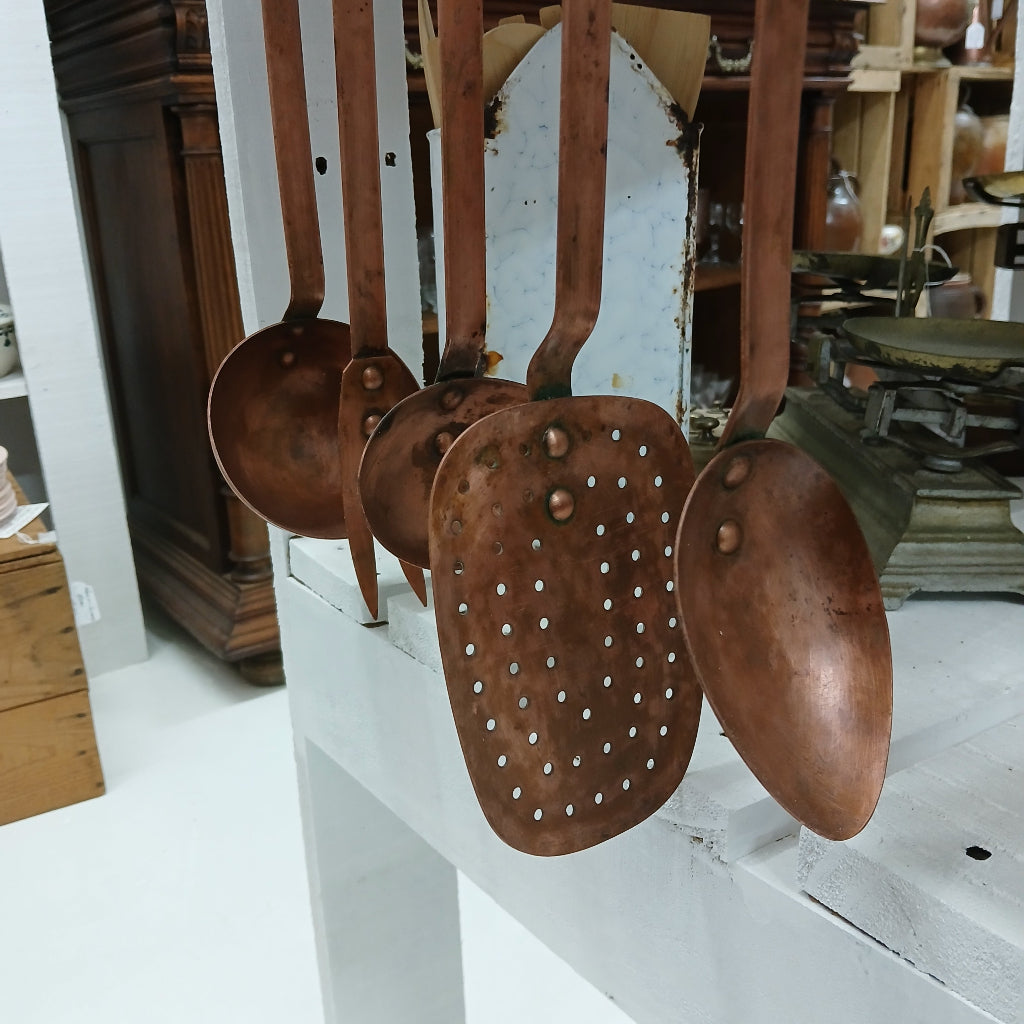 Vintage French Farmhouse Utensils on Rack – French Originals