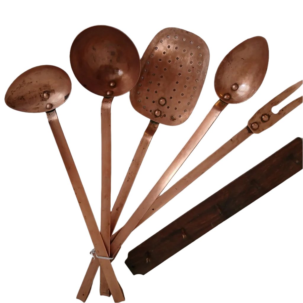 Vintage French Farmhouse Utensils on Rack – French Originals