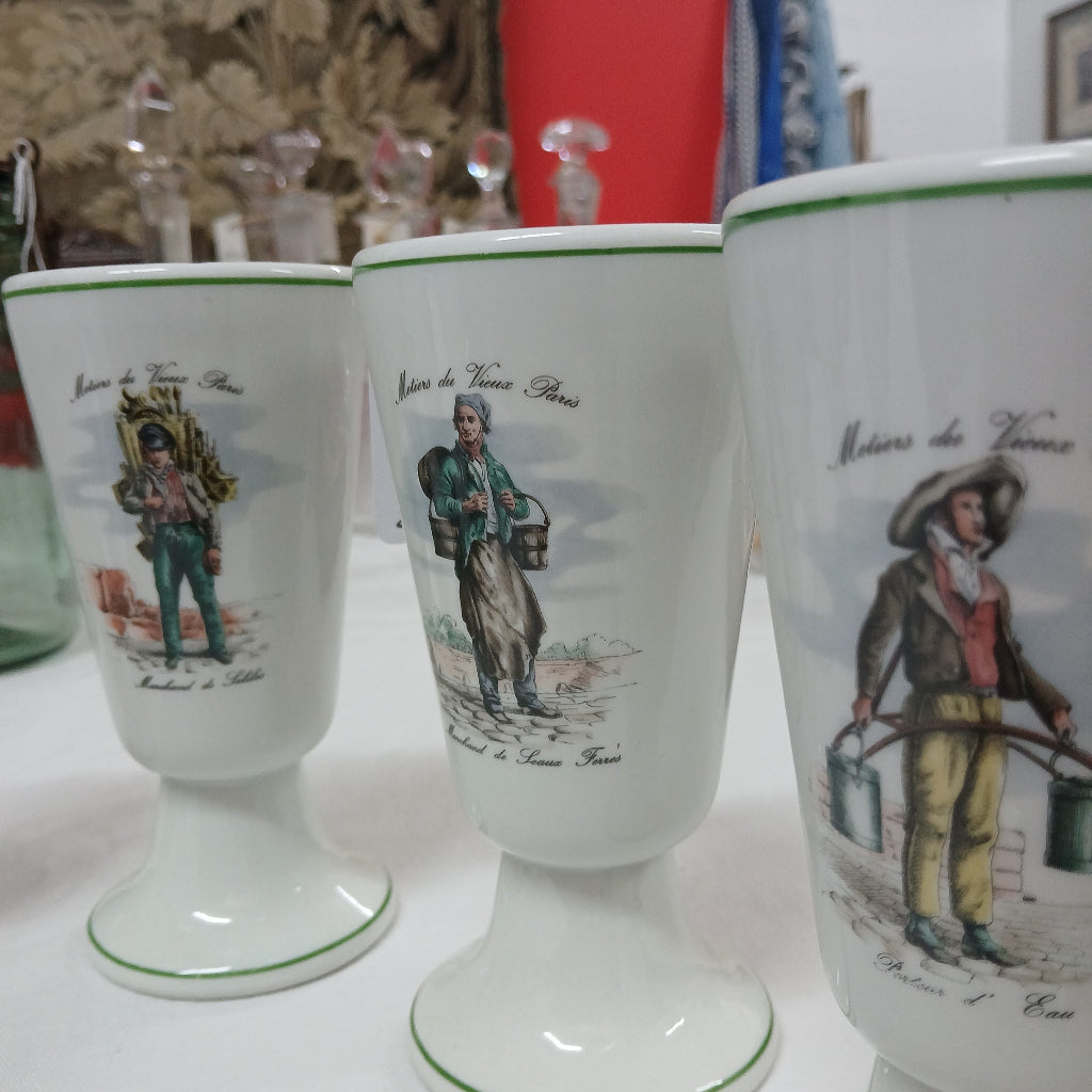 Set of Six French Porcelain Mazagran – French Originals