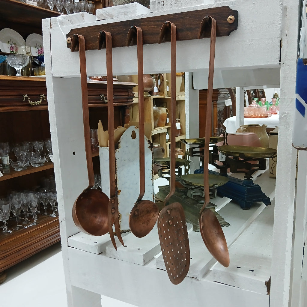 Vintage French Farmhouse Utensils on Rack – French Originals