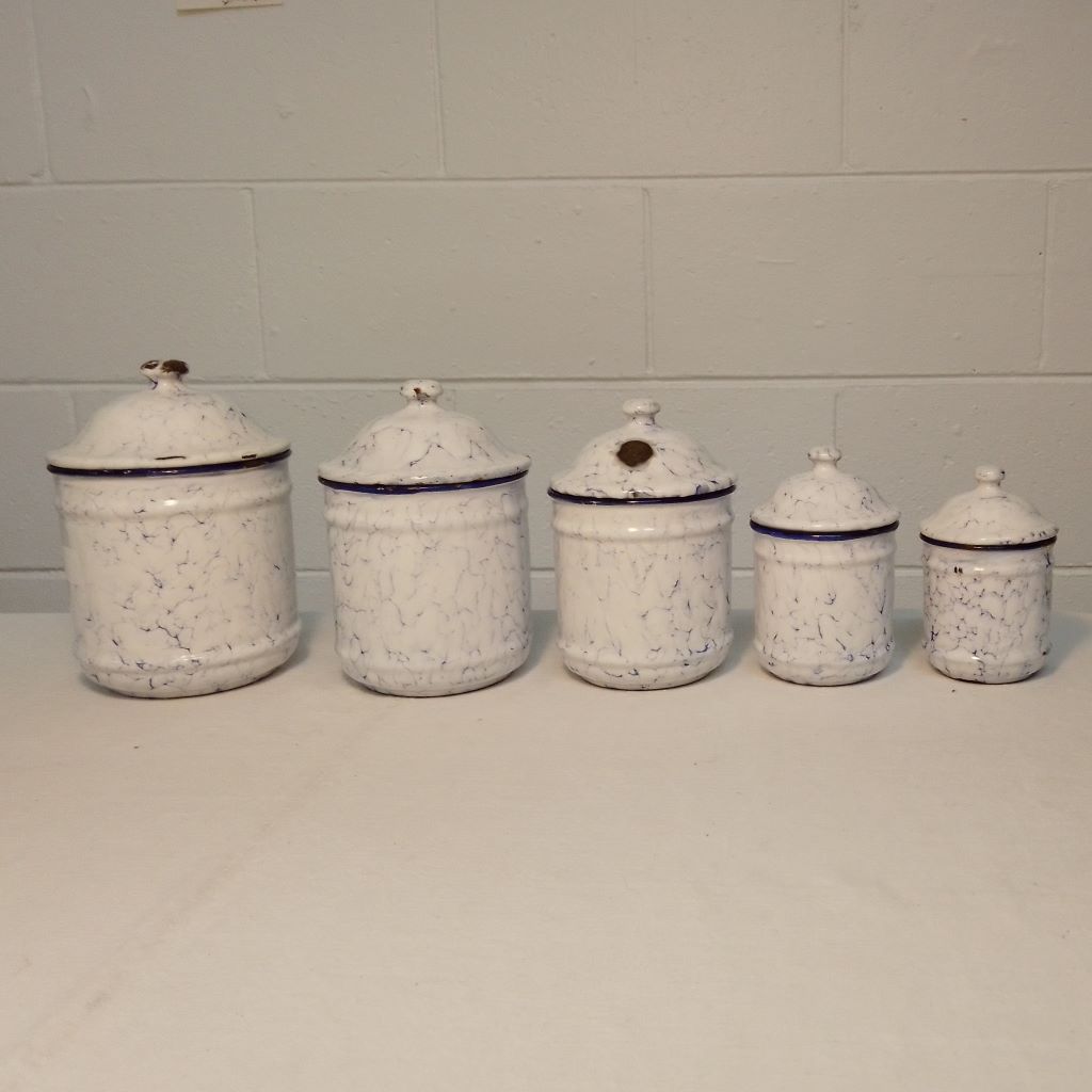 Enamel French Kitchen Canister Set – French Originals
