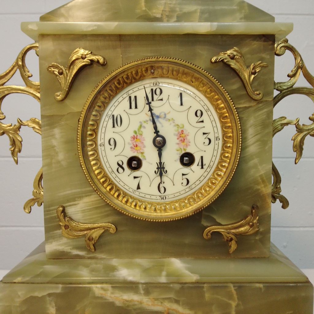 Napoleon III Onyx Mantle Clock – French Originals