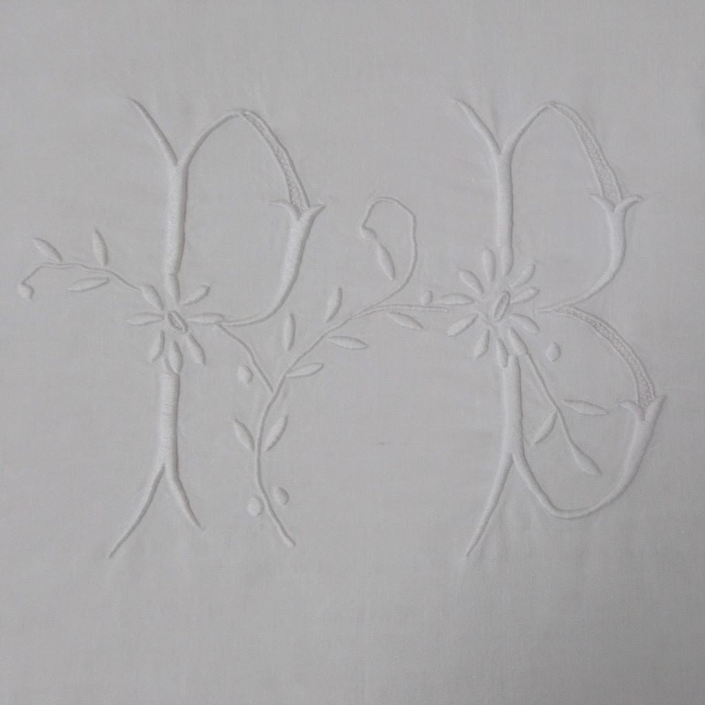 French Vintage Sheet embroidered 'PB' – French Originals