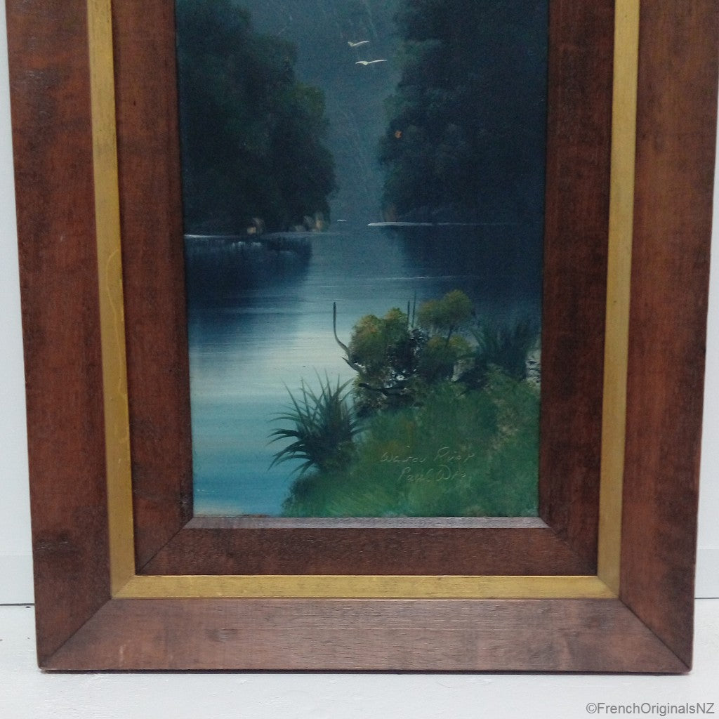 H T Garratt (Paul Wren) Wairau River Original Oil – French Originals